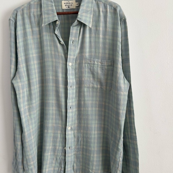 The Normal Brand | Shirts | The Normal Brand Mens Blue Plaid Shirt ...